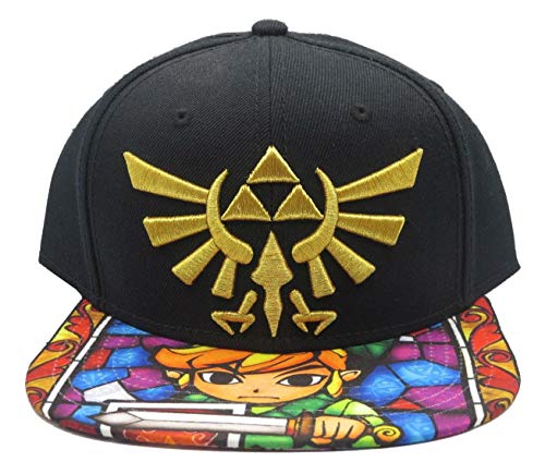 Nintendo Zelda- Stained Glass Sublimated Snapback Hat Size ONE Size ...