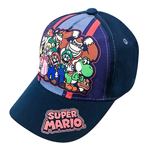 Nintendo Super Mario Family Navy Baseball Cap - Size Boys' 4-14 [6014 ...