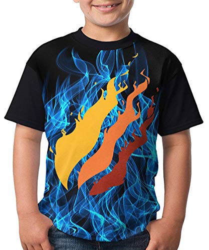 OPCOLV Teen Boys T-Shirts Preston Fire Nation Gamer Play z Flame ...