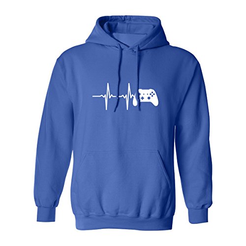 Heartbeat of a Gamer 2 Adult Hooded Sweatshirt in Royal - X-Large ...