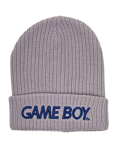 Nintendo Gameboy Beanie Hat Classic Logo Official Grey - dressedgamer.com