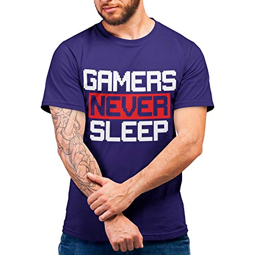 Crimson Print Home Avid gamers By no technique Sleep T Shirt Droll ...