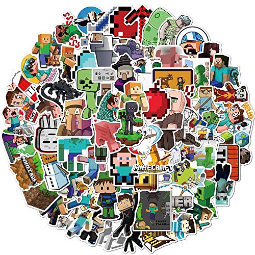 Minecraf_t Stickers - 100 Pack Video Recreation Theme Funny Vinyl ...