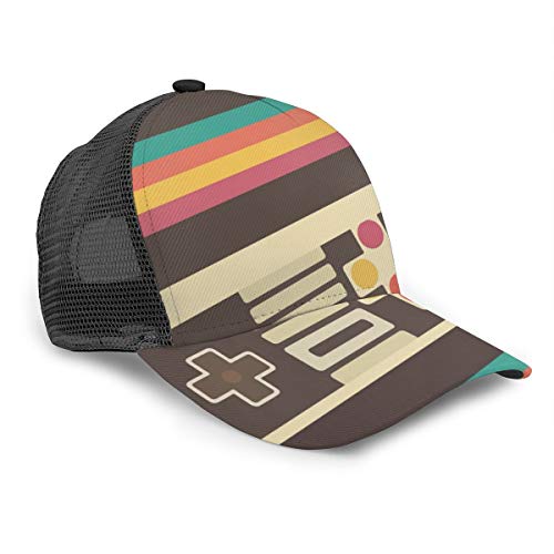Retro Video Game Traditional Mesh Merit Trucker Hat Men Girls Outdoors ...
